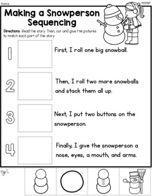 Kinder January Packet – Making a Snowperson Sequencing.pdf - Education ...