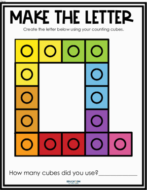 Snap Cubes Make the Letter - Education to the Core Premium