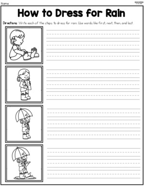 Second April Packet – Dressing for Rain Writing Prompt - Education to ...