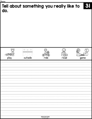 Daily Journal Prompt – Something You Like To Do - Education to the Core ...