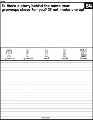 Daily Journal Prompt – Tell Us About Your Name - Education to the Core ...