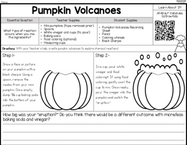 Science in a Snap – Pumpkin Volcanoes - Education to the Core Premium