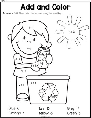 Earth Day – Add and Color - Education to the Core Premium
